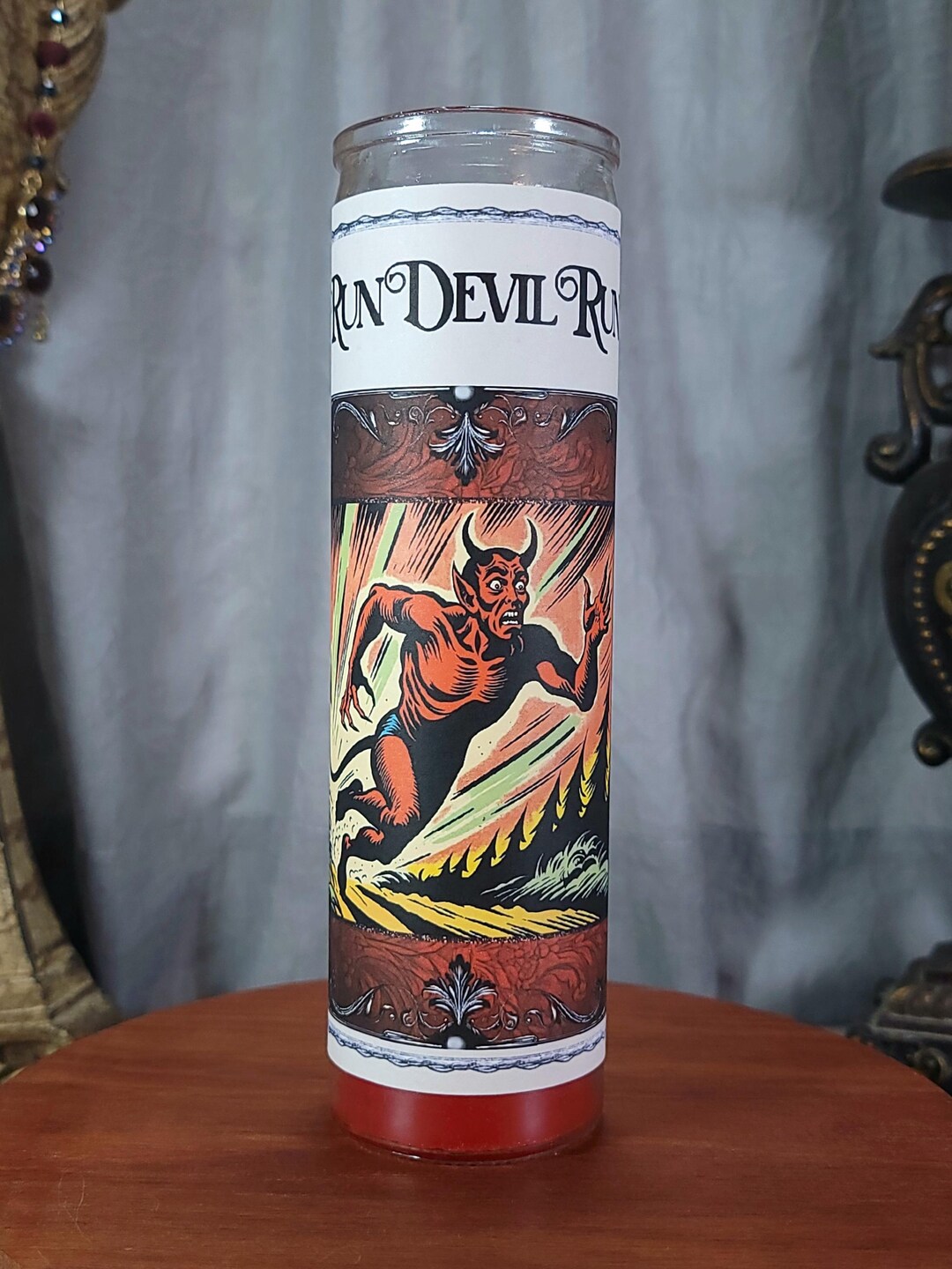 Run Devil Run Fixed Prayer Candle: Hoodoo Voodoo Spells - Etsy