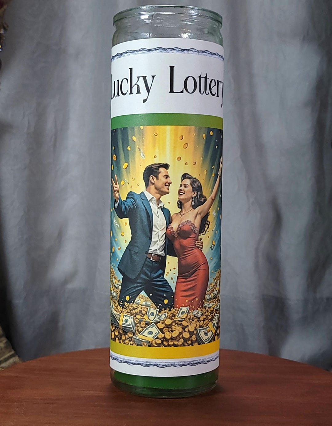 Lucky Lottery 7-day Fixed Glass Candle, Prayer Candle, Hoodoo, Voodoo ...