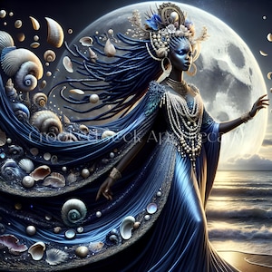Yemaya, Orisha, Yoruba, Rootwork, Hoodoo, Voodoo, Digital Artwork ...