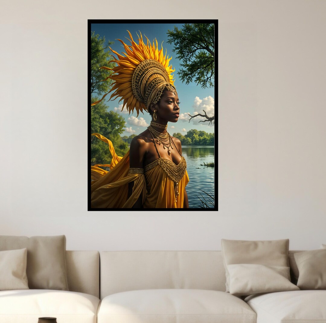 Oshun Poster, Orisha, Yoruba, Rootwork, Hoodoo, Voodoo, Digital Artwork ...