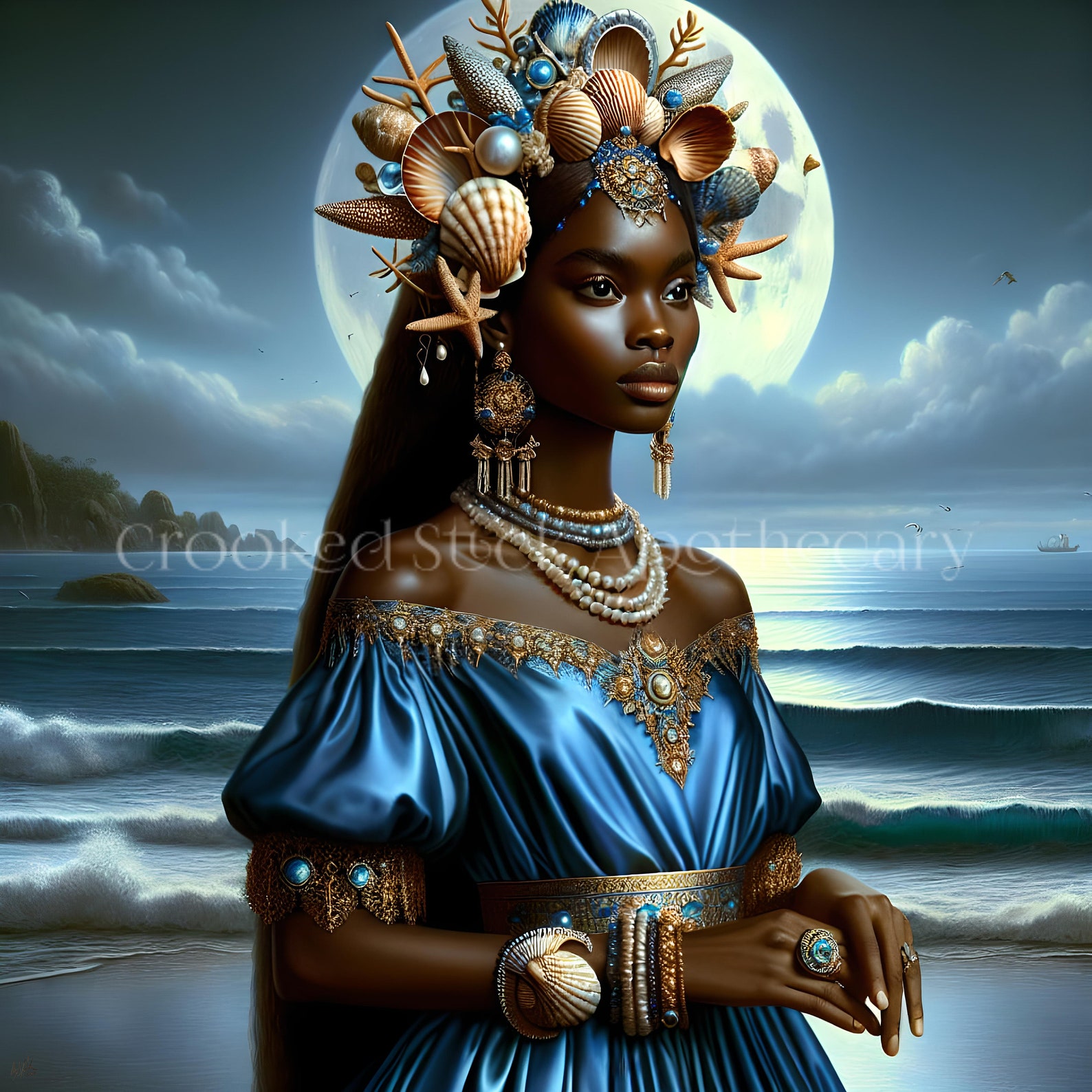Yemaya, Orisha, Yoruba, Rootwork, Hoodoo, Voodoo, Digital Artwork ...