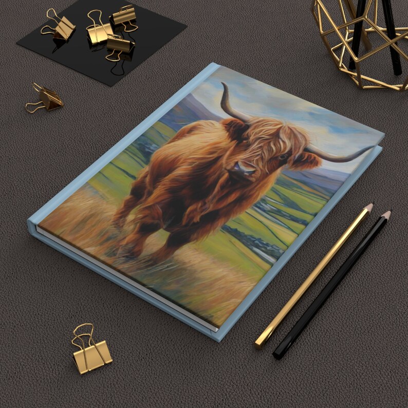 Highland Cow Notebook, Perforated Notebook, Junk Journal, Journaling ...