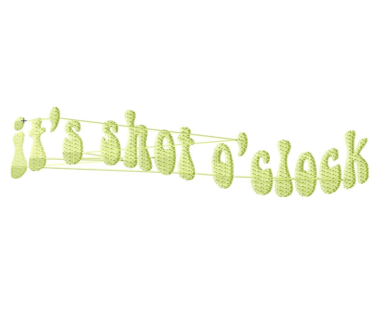 Shot O'clock Digitized Embroidery File for Embroidery - Etsy