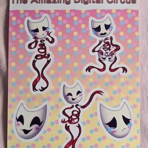 The Amazing Digital Circus Sticker Sheet, Ragatha, Gangle, Adorable ...