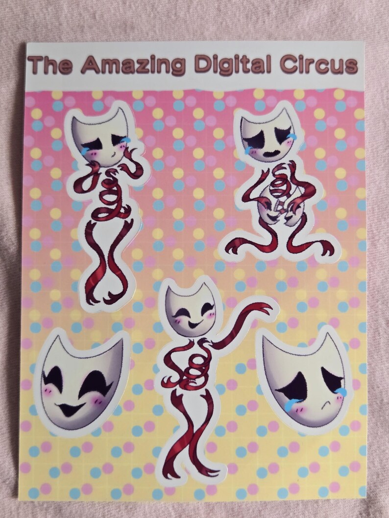 The Amazing Digital Circus Sticker Sheet, Ragatha, Gangle, Adorable ...