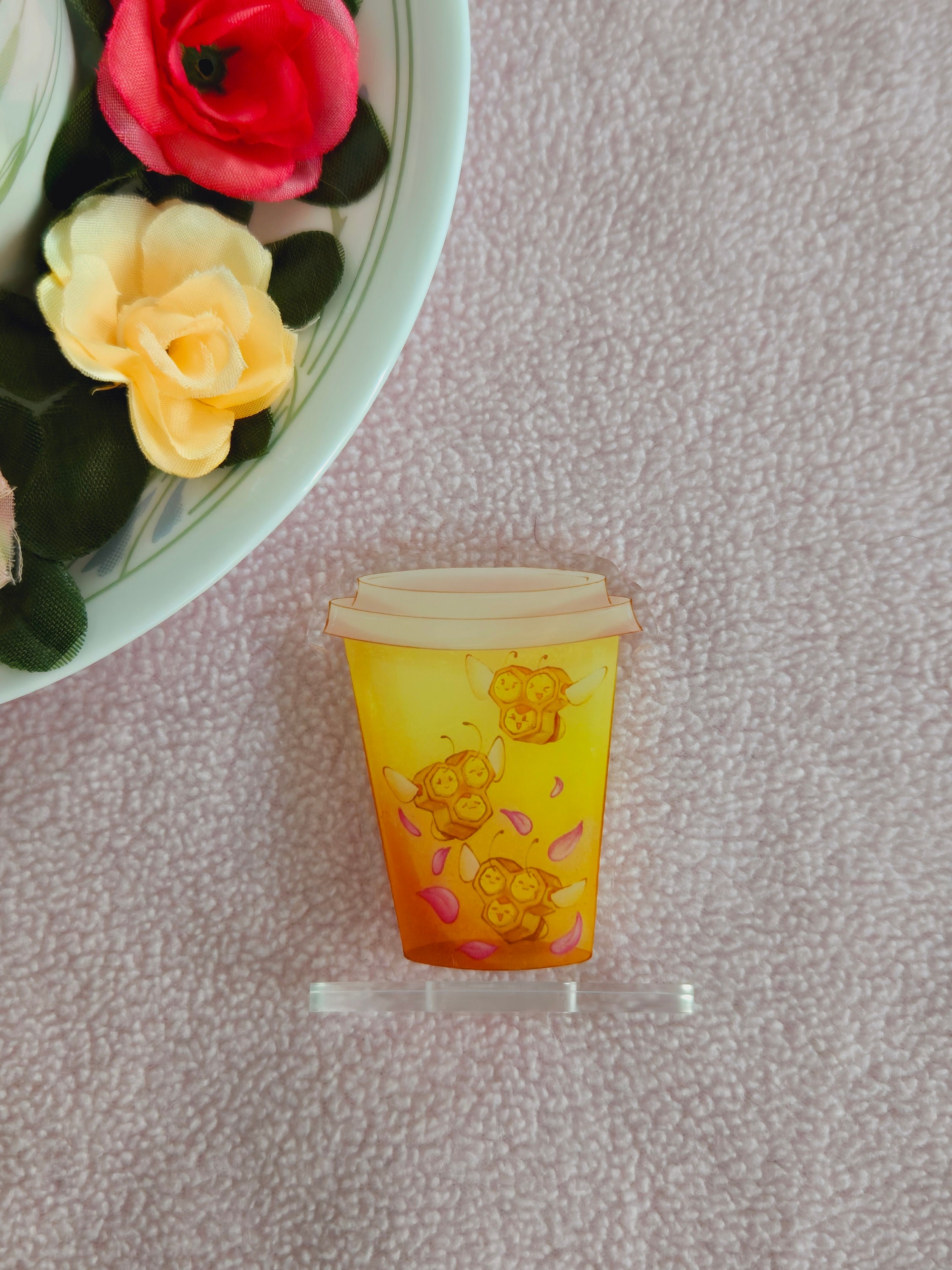 Kawaii Combee Tea Standee, Kawaii Standee, Drinks, Adorable, Pastel ...