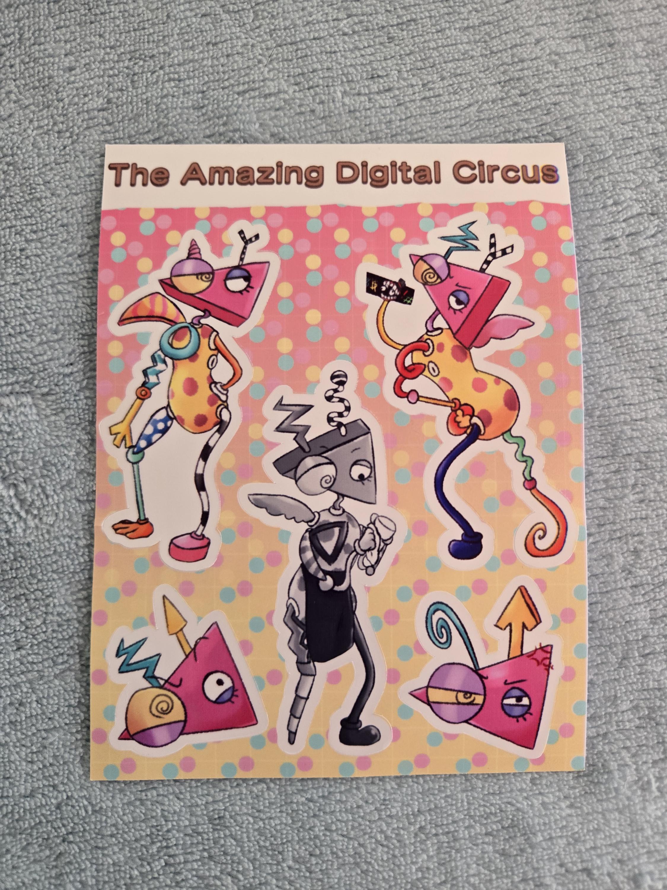 The Amazing Digital Circus Sticker Sheet, Ragatha, Gangle, Pomni ...