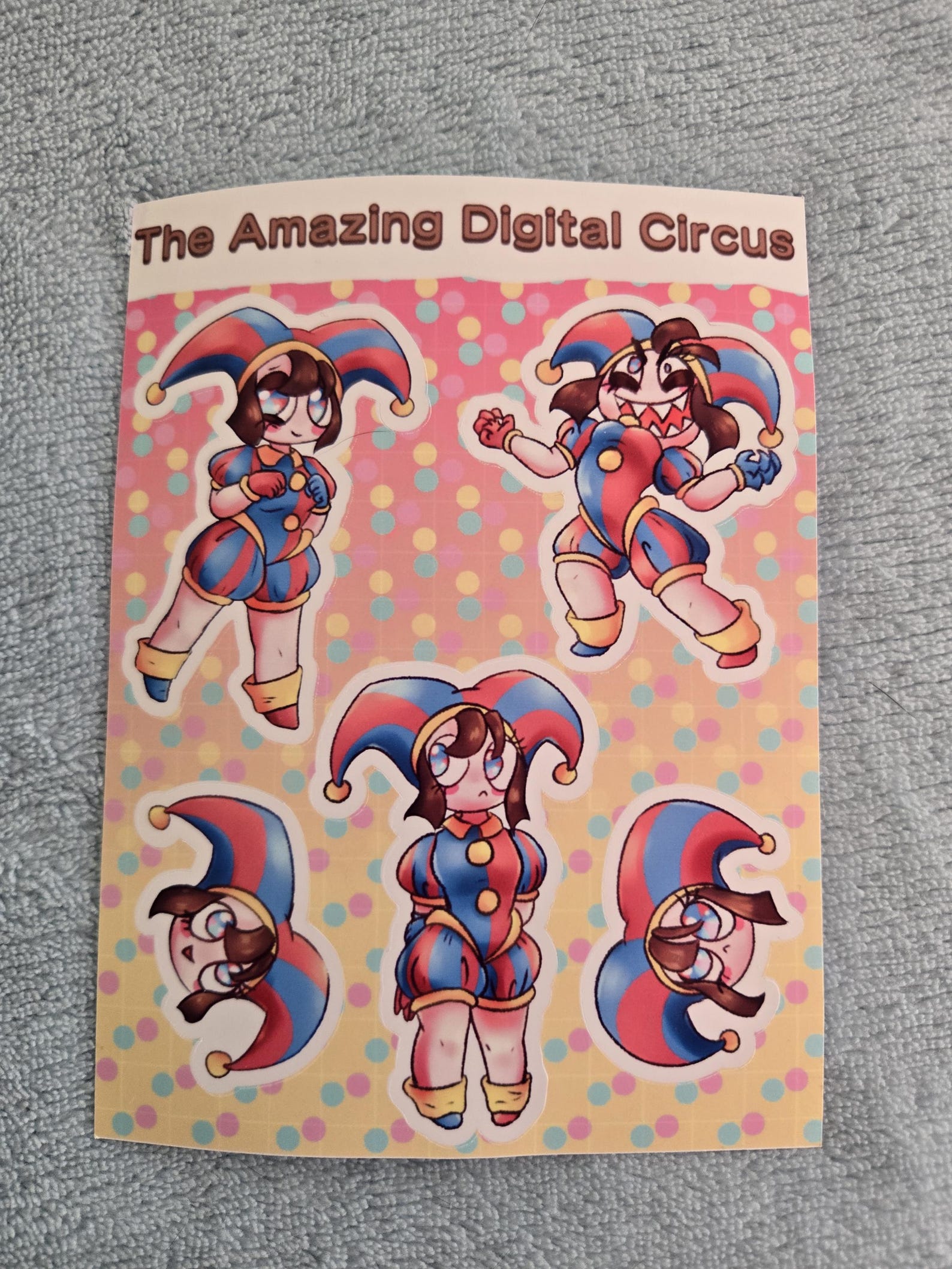The Amazing Digital Circus Sticker Sheet, Ragatha, Gangle, Pomni ...