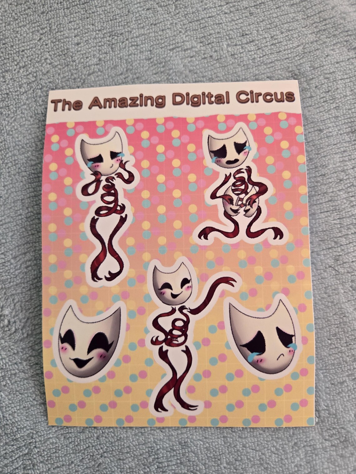The Amazing Digital Circus Sticker Sheet, Ragatha, Gangle, Pomni ...