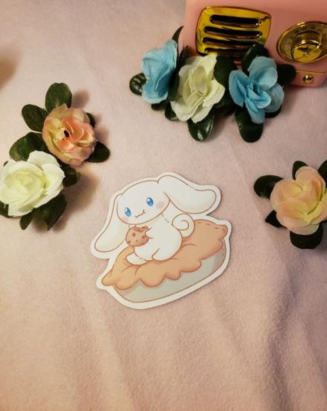 Kawaii Glossy Vinyl Cinnamoroll Sticker, Kawaii Sticker, Adorable ...