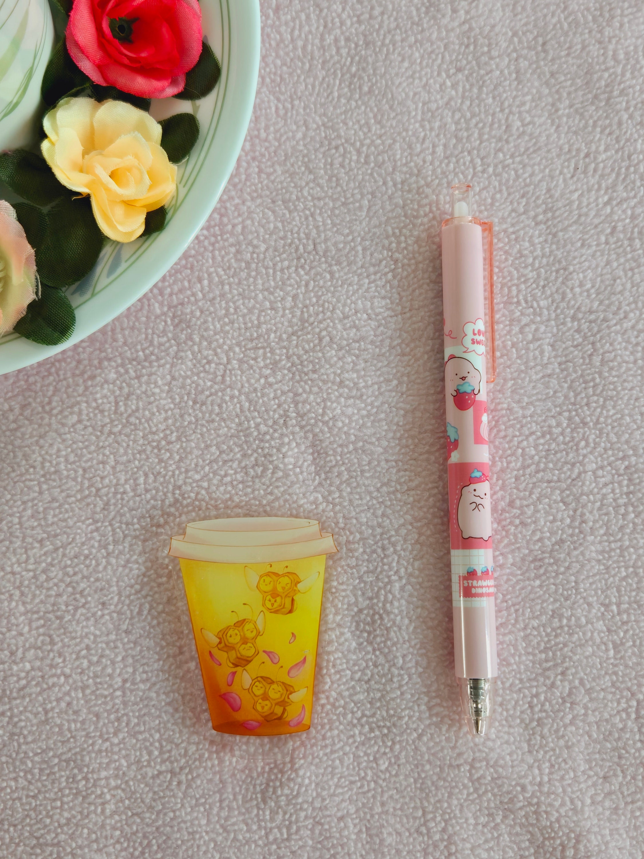 Kawaii Combee Tea Standee, Kawaii Standee, Drinks, Adorable, Pastel ...