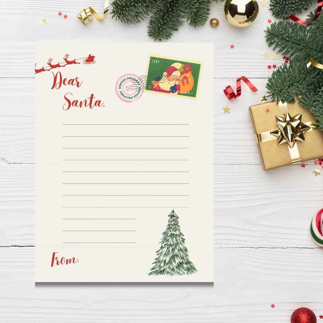 Printable Letter to Santa Printable for Kids, 8.5x11 - Etsy