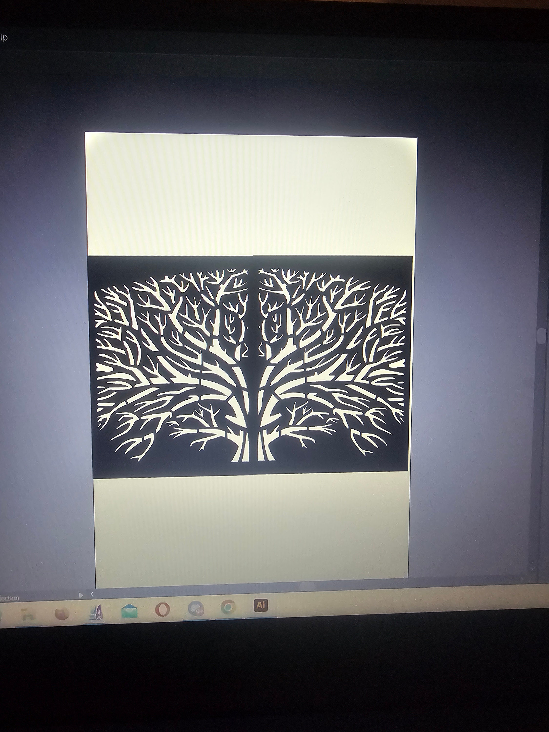 Tree of Life Digital Gate Panel , DXF Fence Panels, Room Divider Panel ...