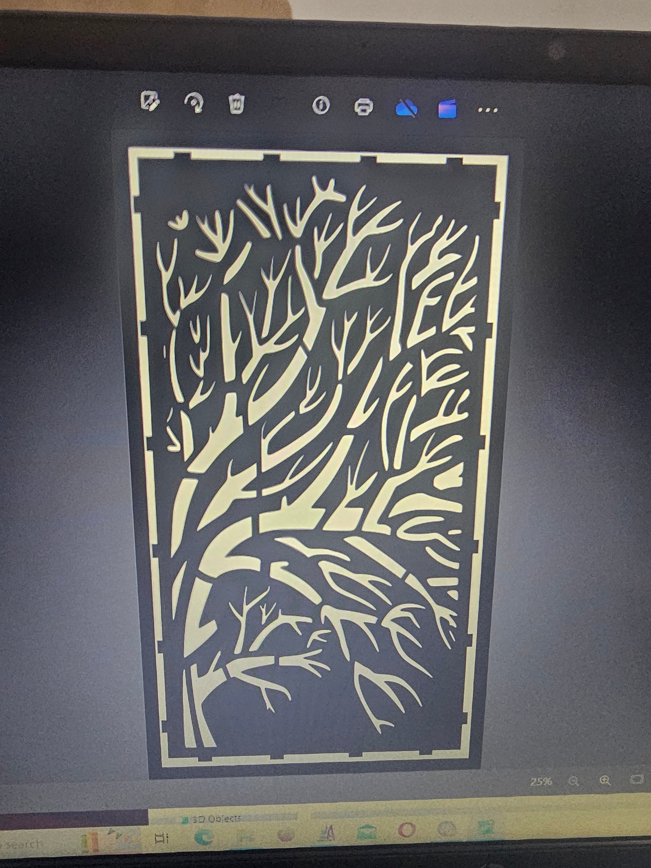 Tree of Life Digital Gate Panel , DXF Fence Panels, Room Divider Panel ...
