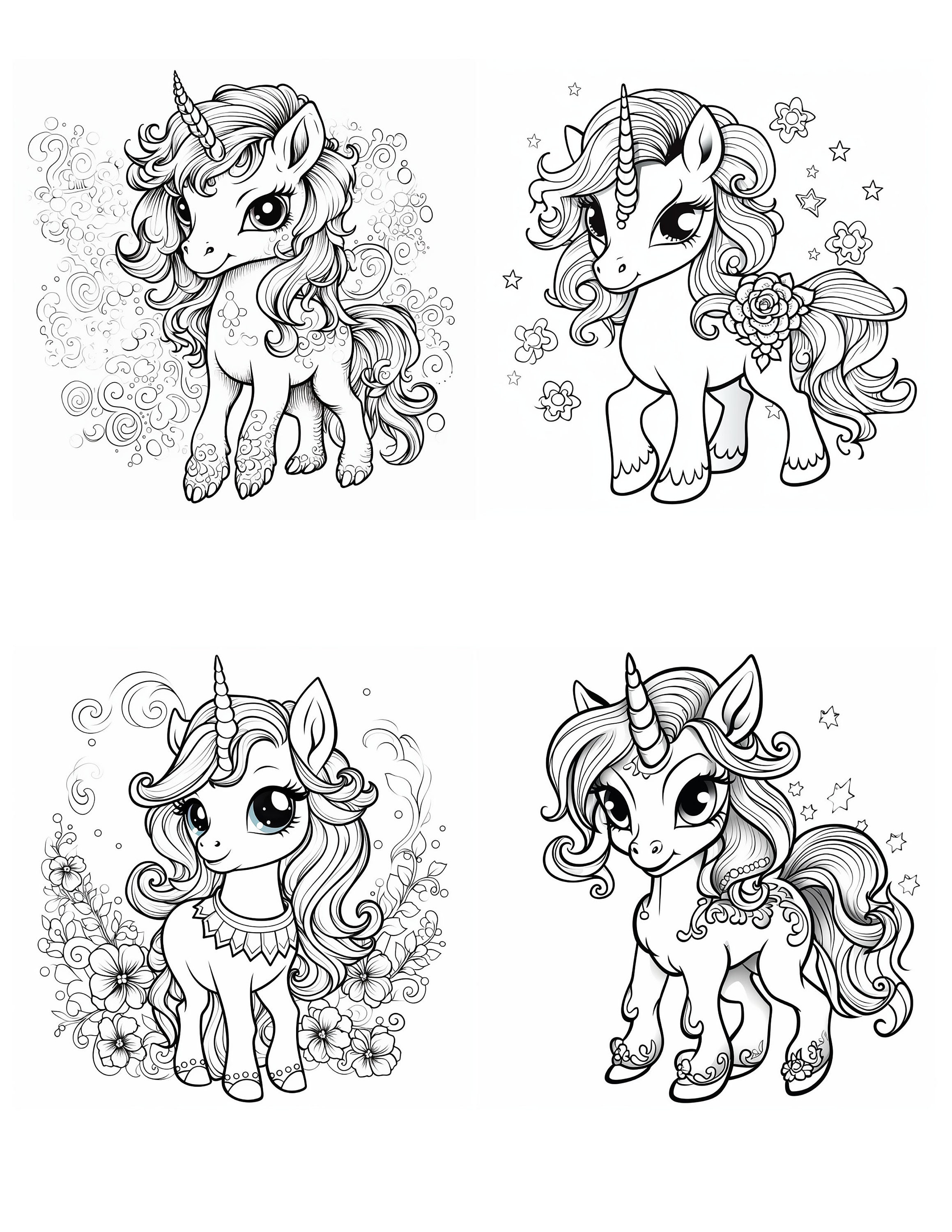 Unicorn Baby Coloring Pages Printable, 80 Unicorn Unic Models ...