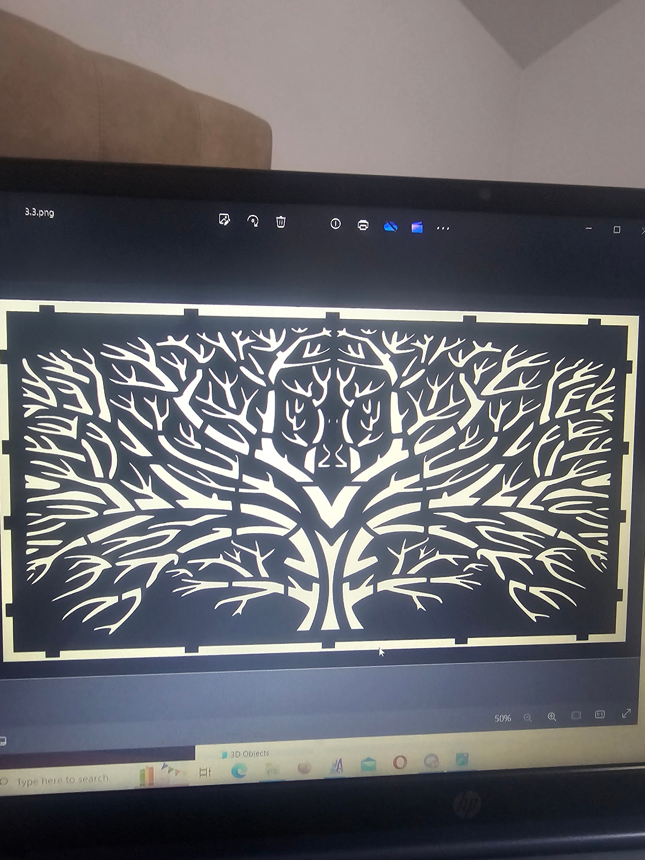 Tree of Life Digital Gate Panel , DXF Fence Panels, Room Divider Panel ...
