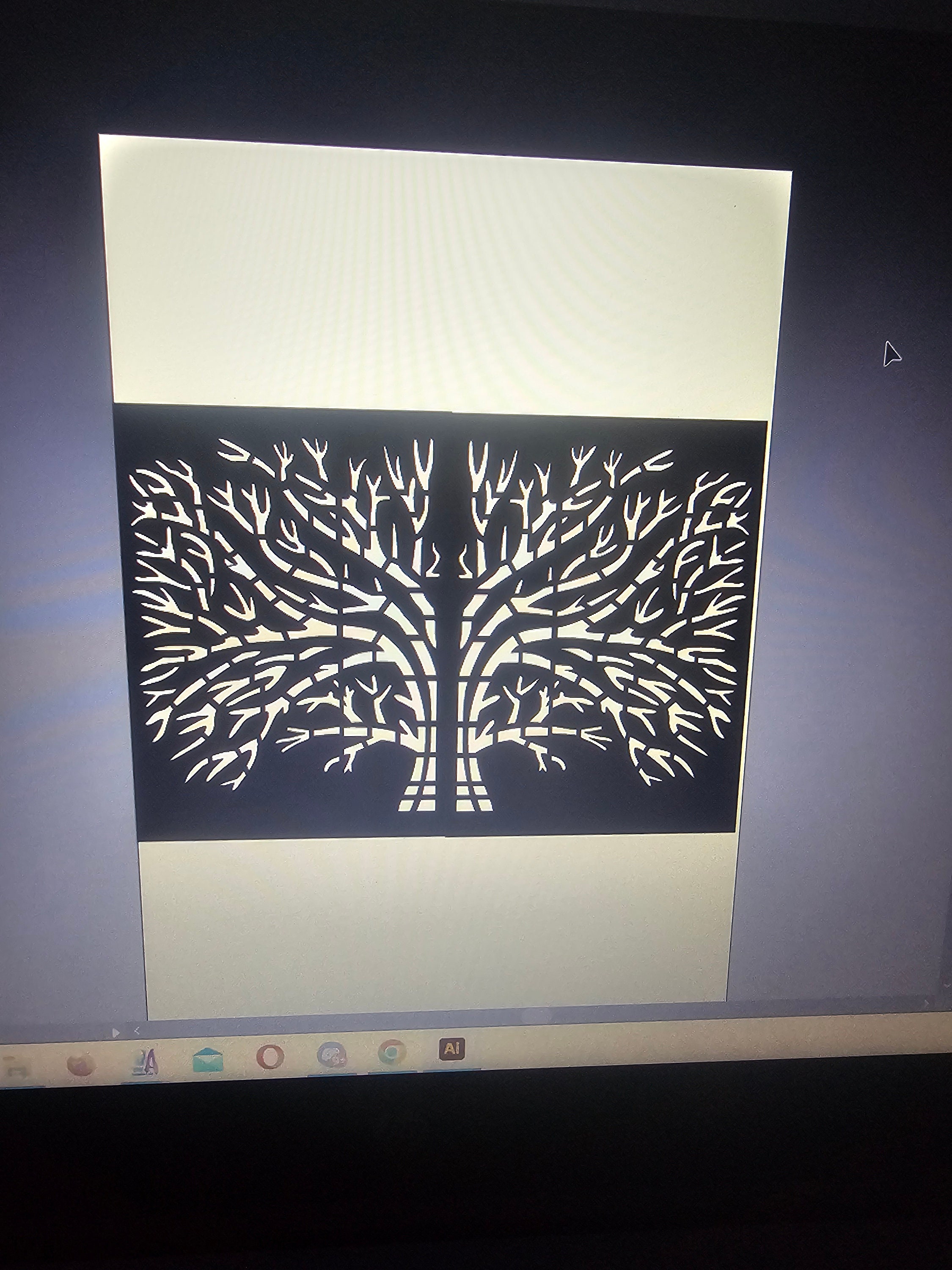 Tree of Life Digital Gate Panel , DXF Fence Panels, Room Divider Panel ...