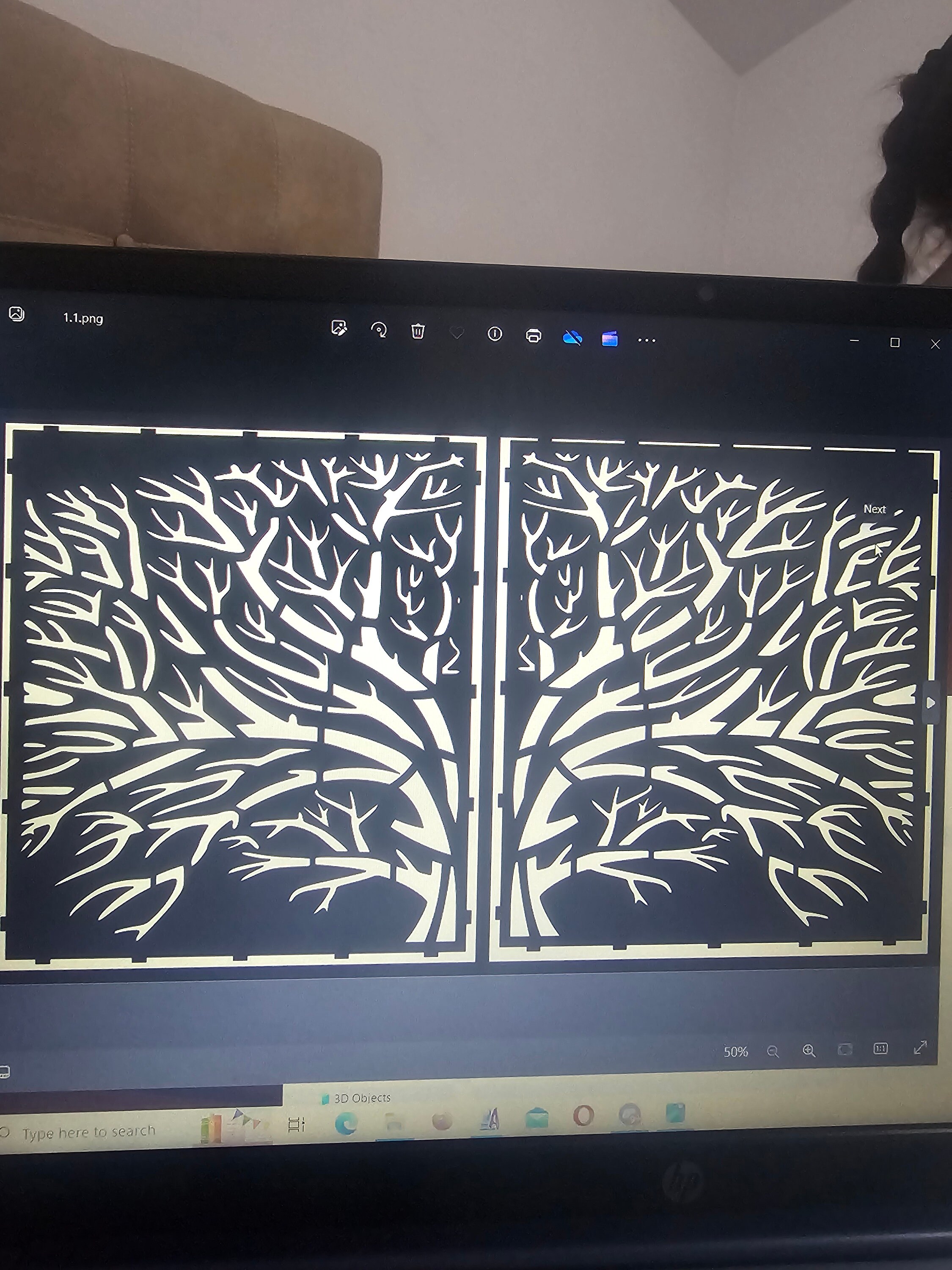 Tree of Life Digital Gate Panel , DXF Fence Panels, Room Divider Panel ...