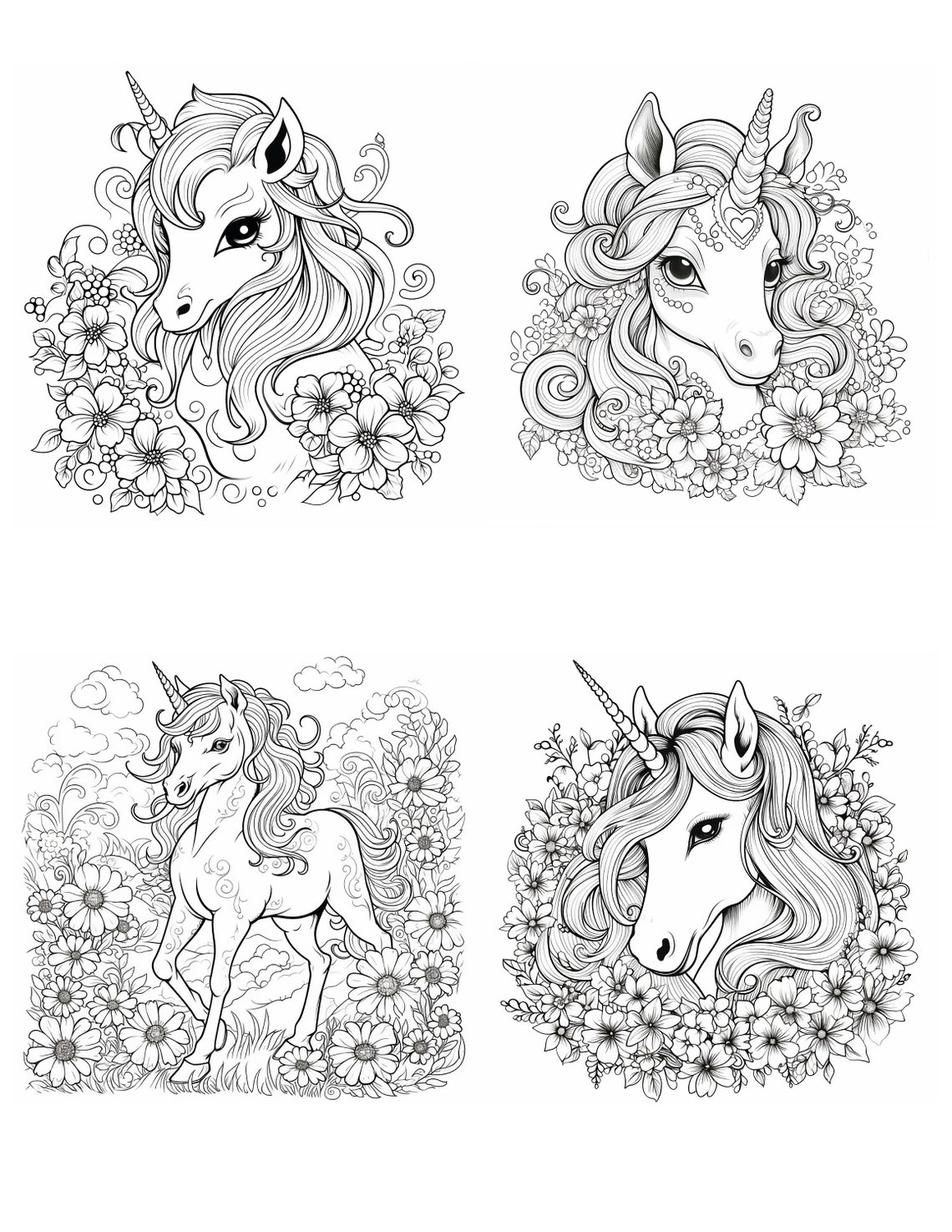 Unicorn Baby Coloring Pages Printable, 80 Unicorn Unic Models ...