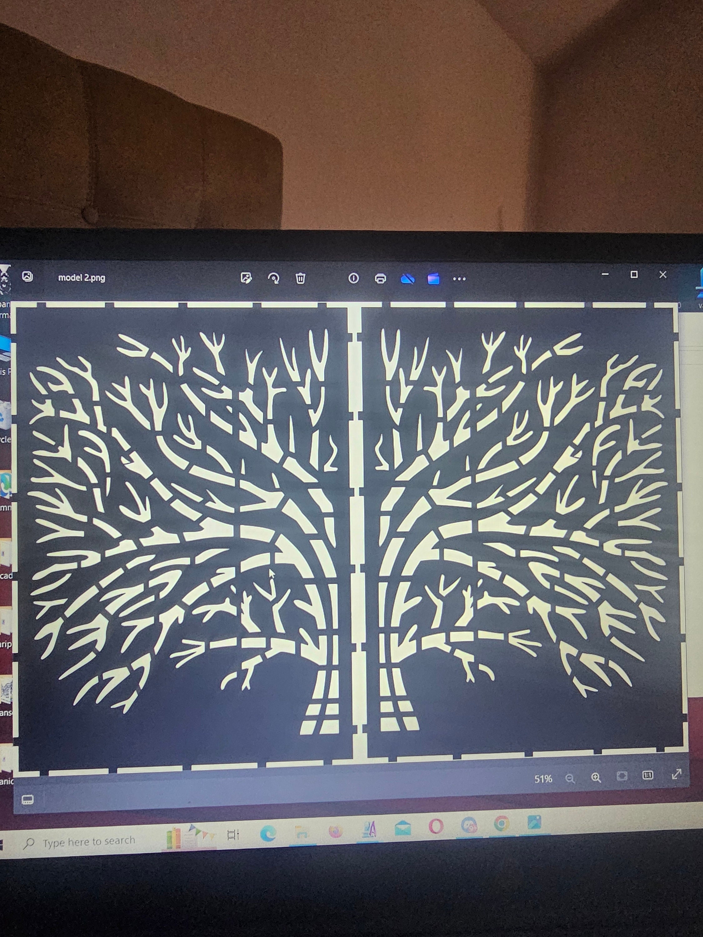 Tree of Life Digital Gate Panel , DXF Fence Panels, Room Divider Panel ...