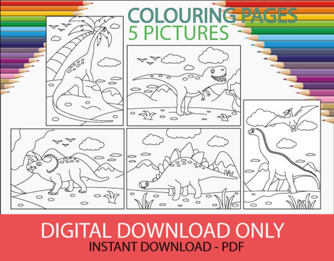 Dinosaur Colouring Pages, Printable Page, Dinosaur Colouring, Dinosaur ...