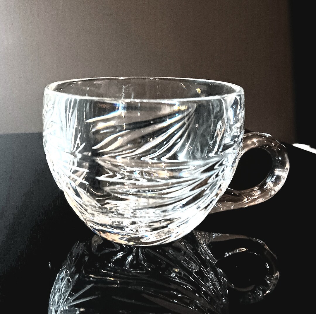 Crystal Punch Cup 4 Cup Set - Etsy