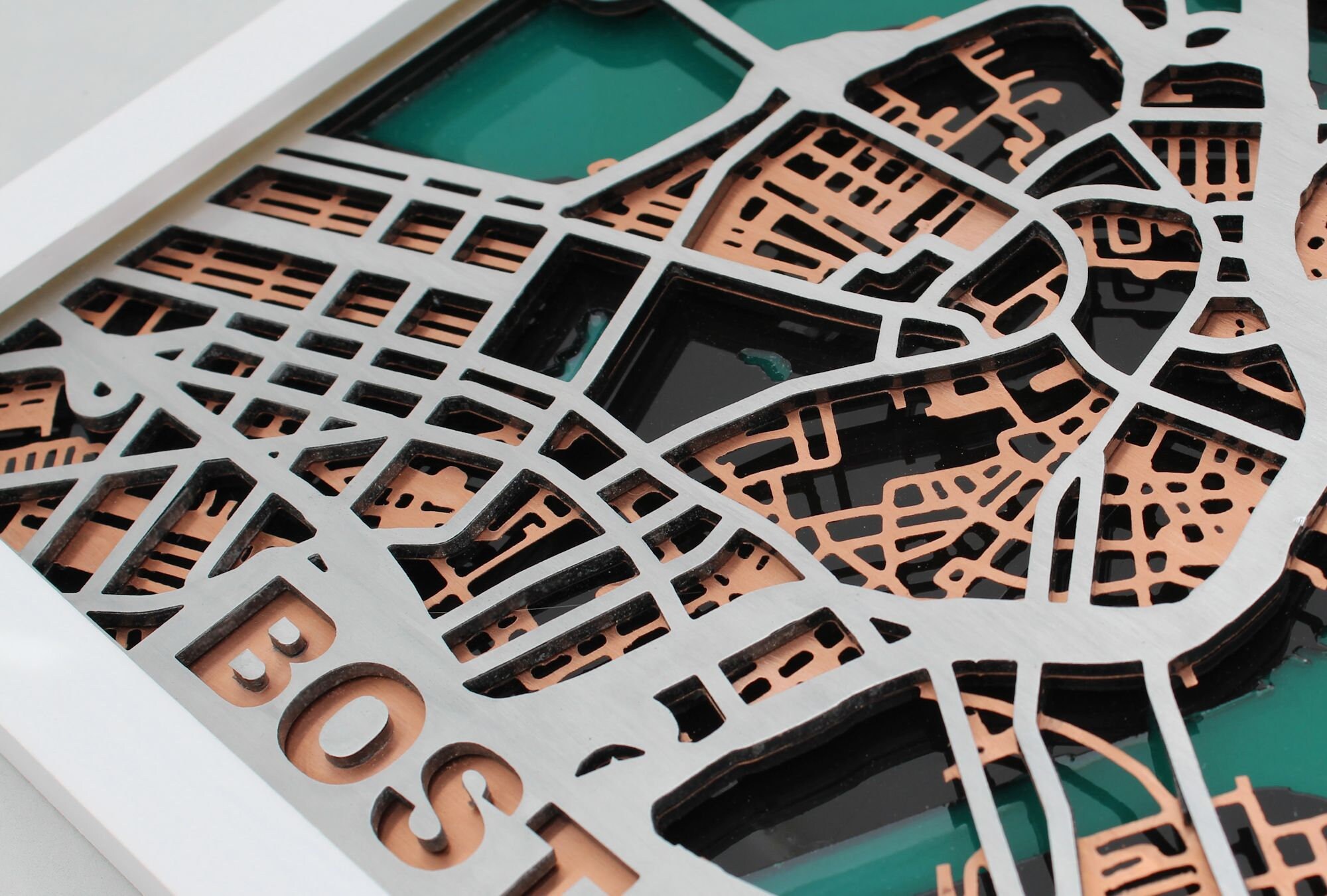 Custom 3D Layered Map Any City in the World Aluminum and - Etsy Canada