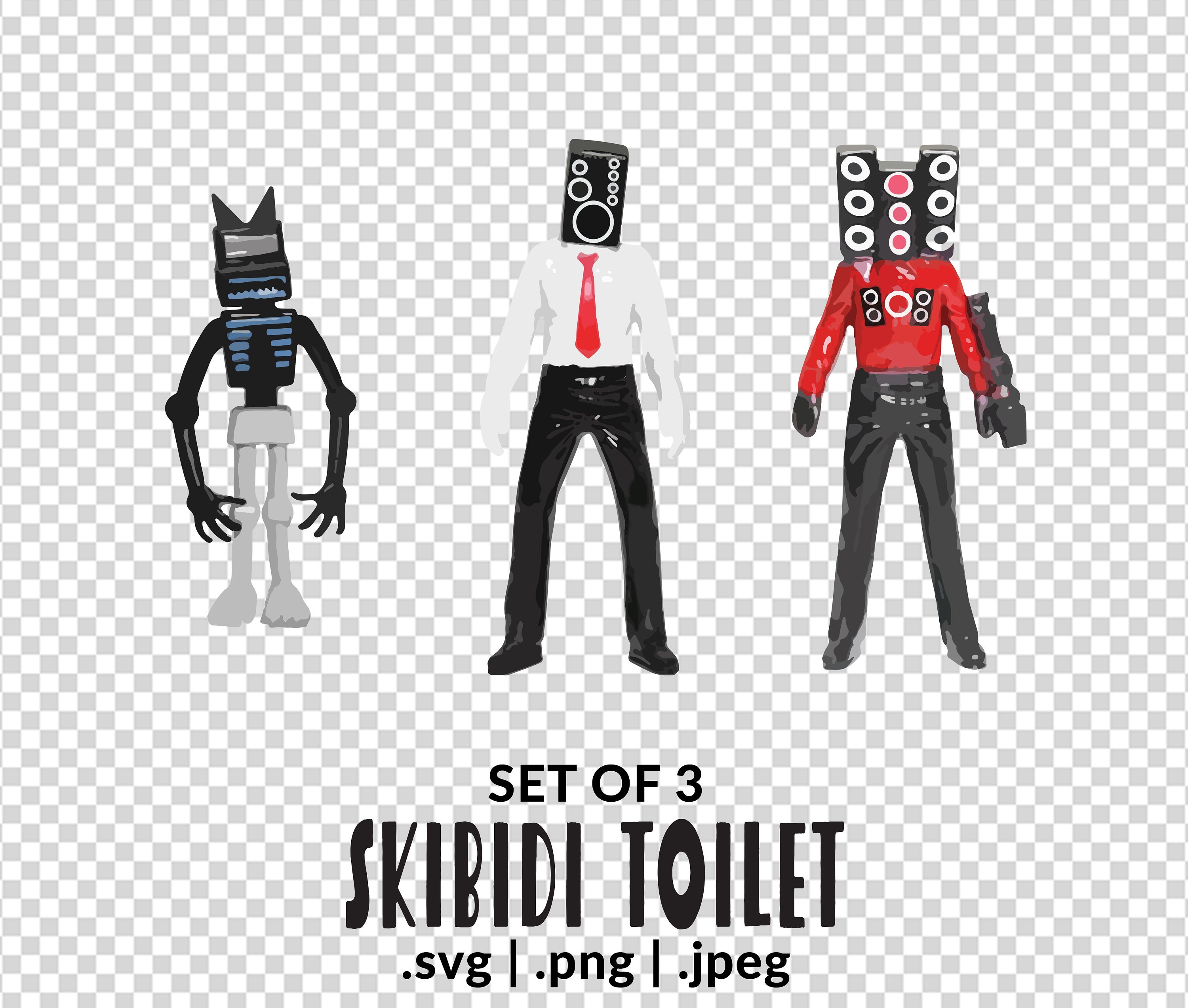 Conjunto de 3 Skibidi Toilet SVG PNG JPEG / divertido / - Etsy España