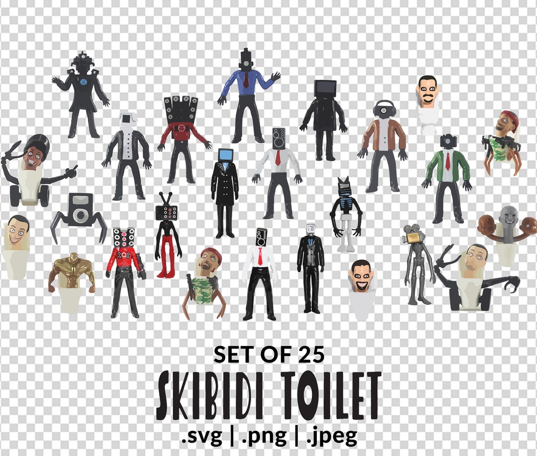 Conjunto de 25 Skibidi Toilet SVG PNG JPEG / divertido / - Etsy México
