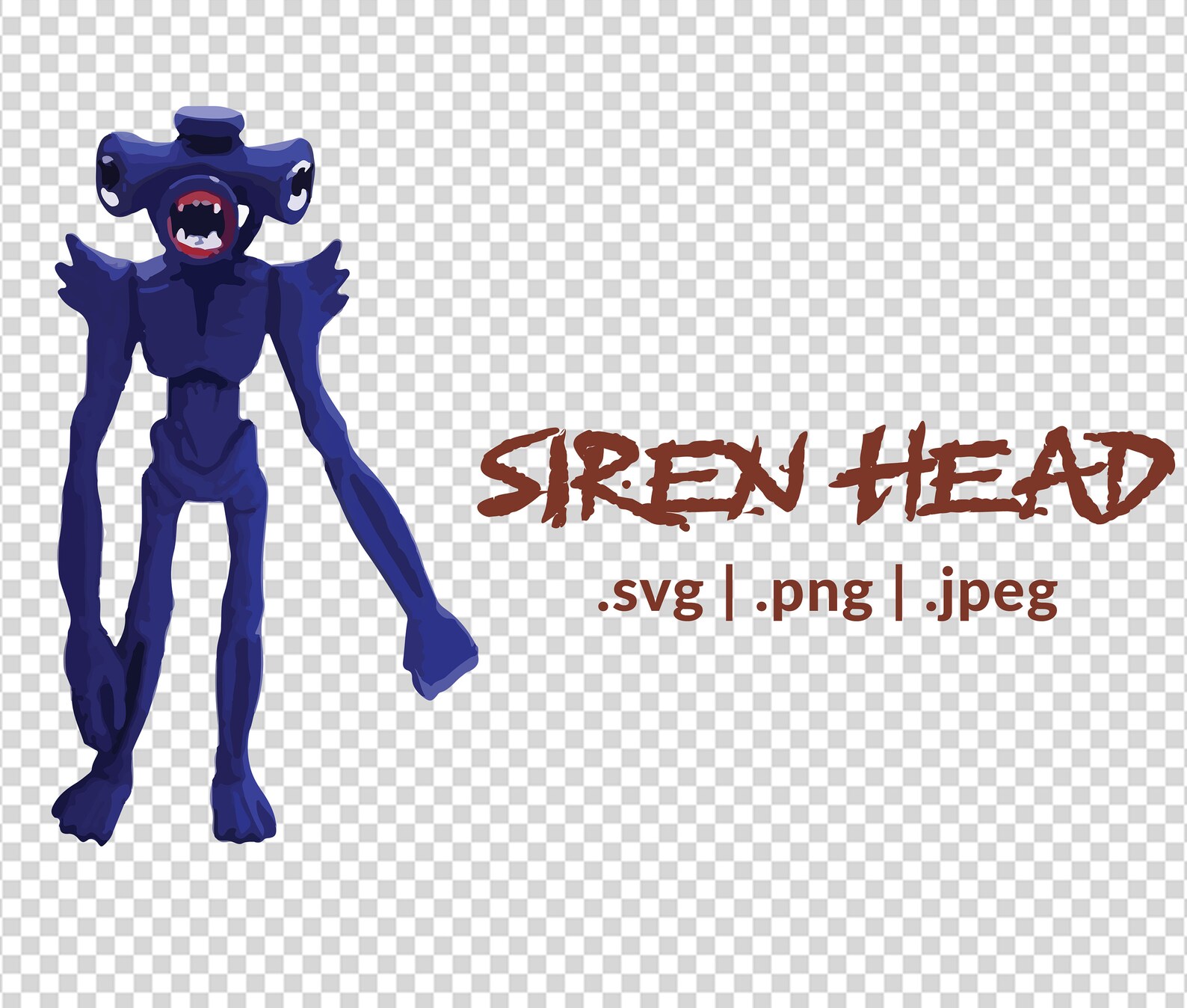 Siren Head SVG PNG JPEG | Funny | Horror | Supernatural | Gift | Kids ...