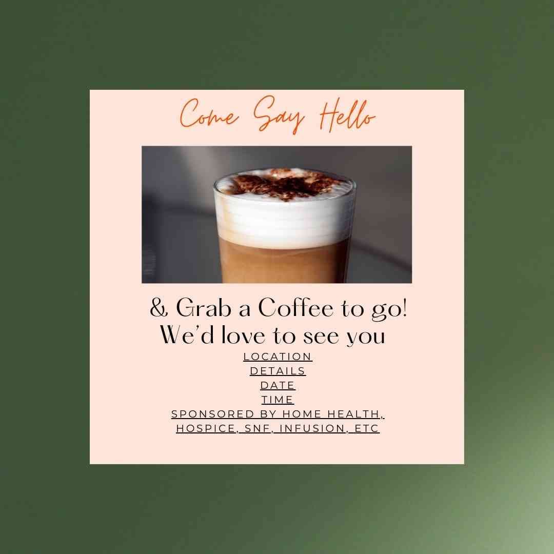 Green Modern Coffee Invitation Template - Etsy