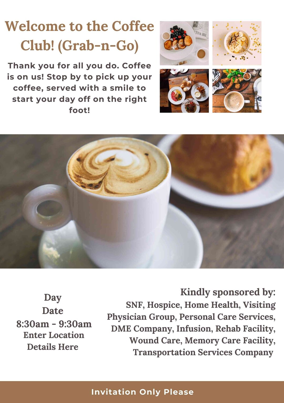 Healthcare Grab-n-go Coffee Invitation - Etsy