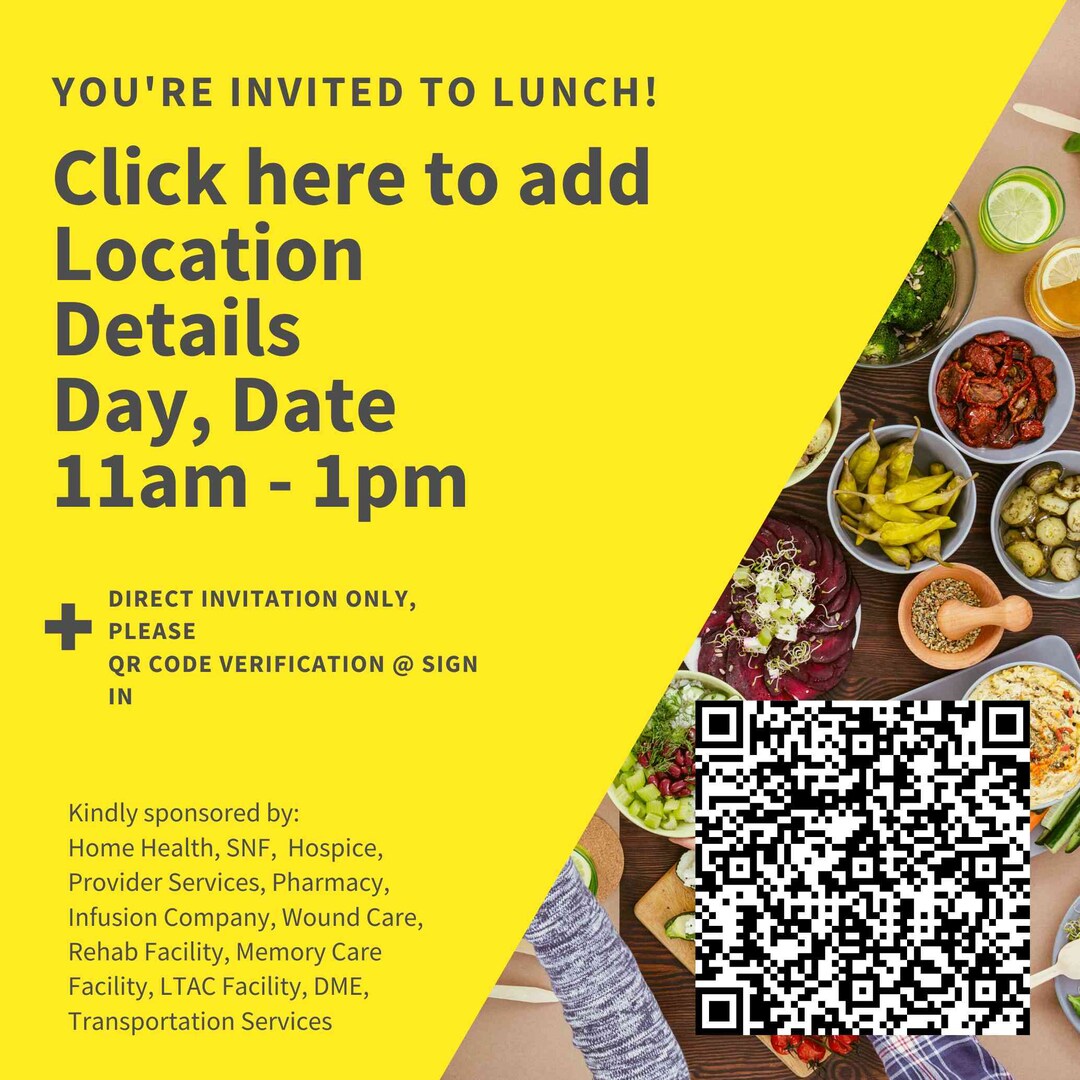 Yellow Healthcare Rep Lunch Invitation Template - Etsy