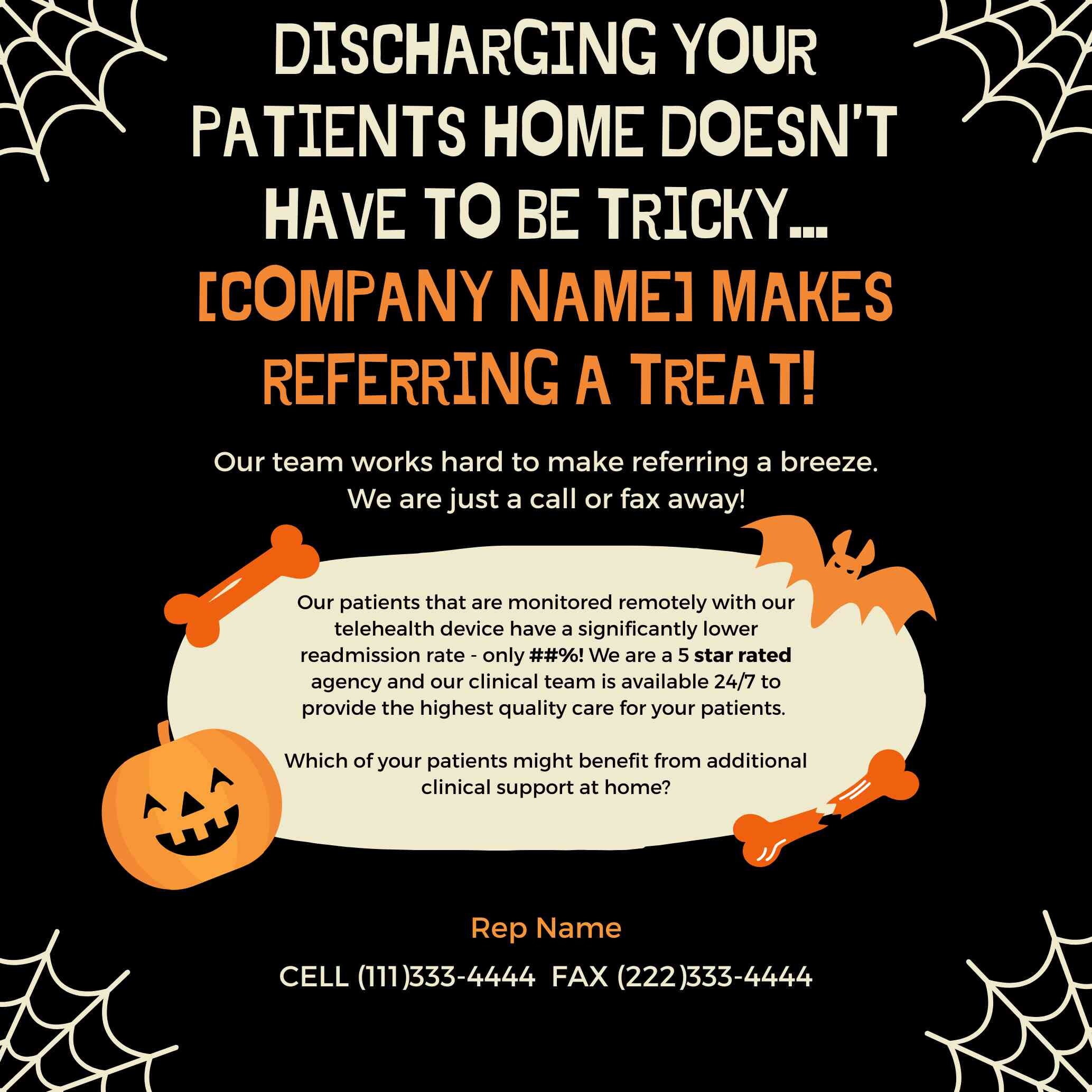 Editable Home Health Halloween Flyer - Etsy