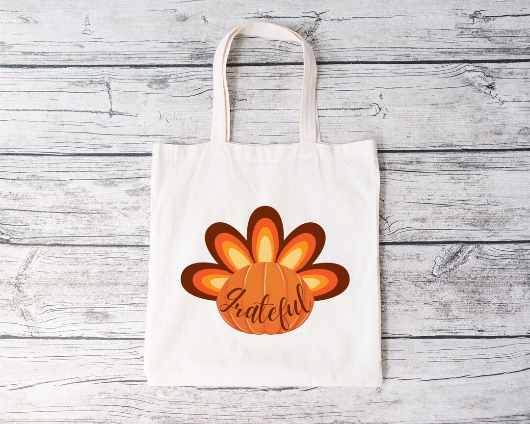 Fall Tote Bag. Grateful Tote Bag. Front and Back. Fall Gifts for Women ...