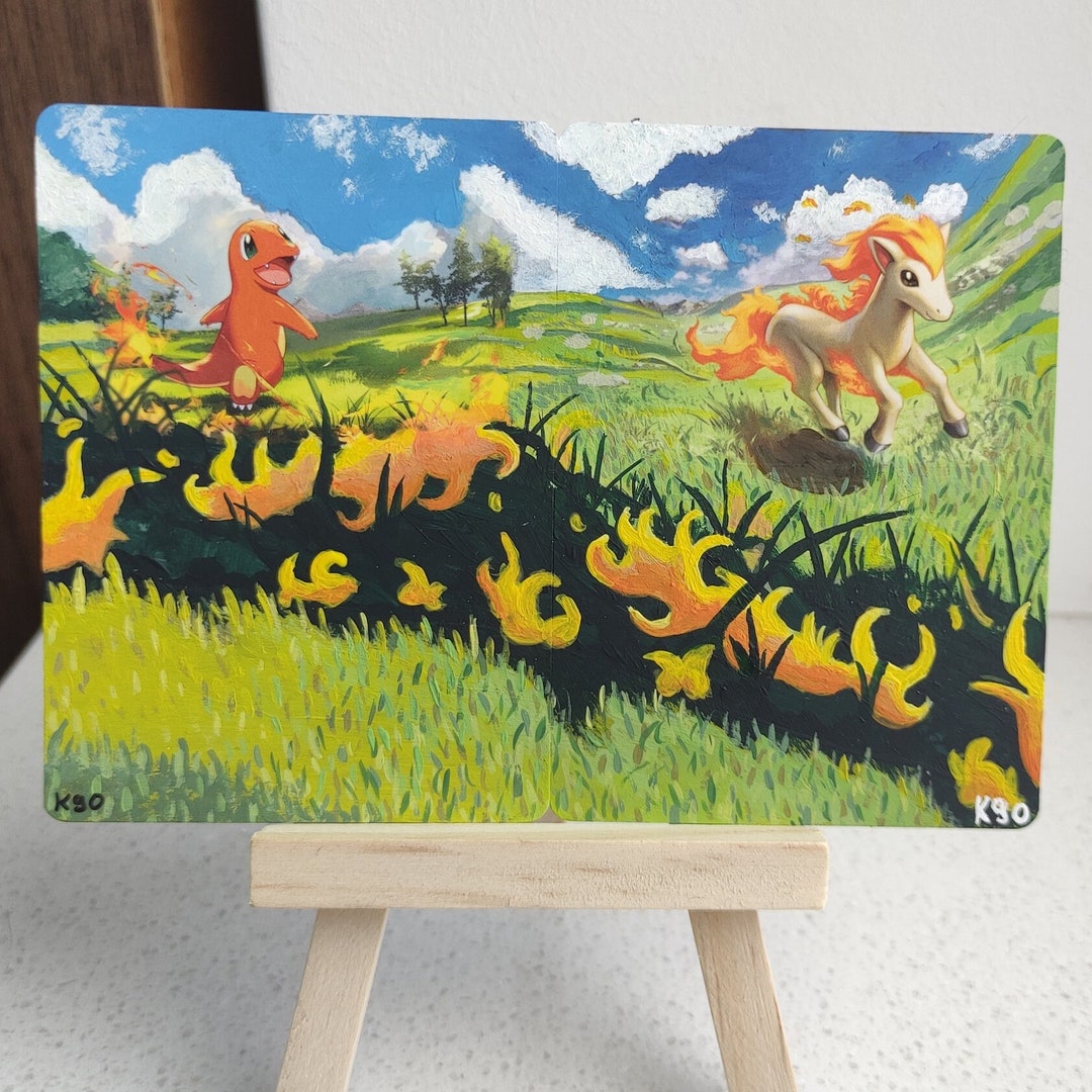 Charmander & Ponyta Hand-painted Original Pokemon Cards - Etsy