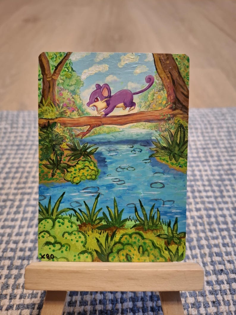 Pokemon - Hand-painted Original Pokemon Cards - Etsy