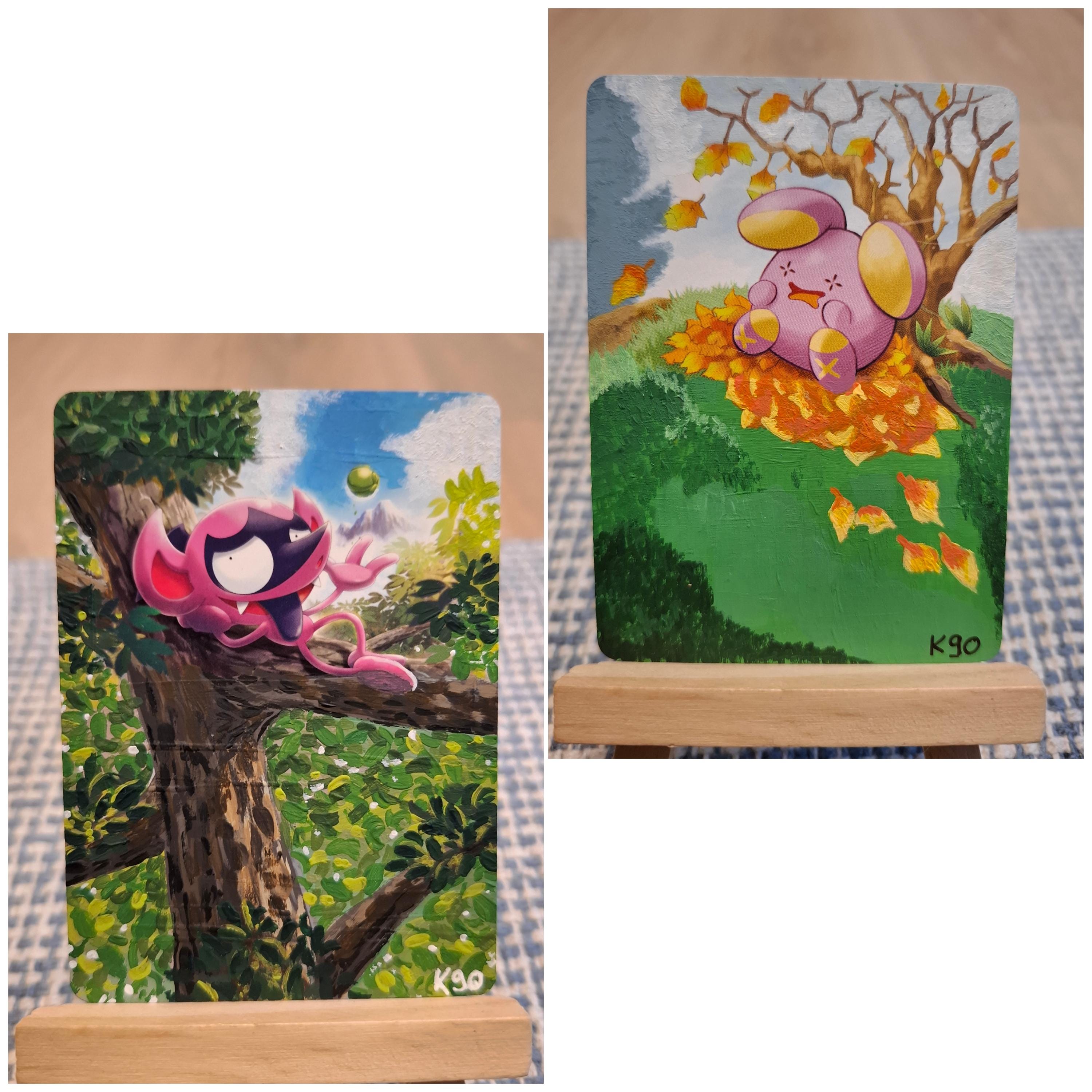 Pokemon - Hand-painted Original Pokemon Cards - Etsy