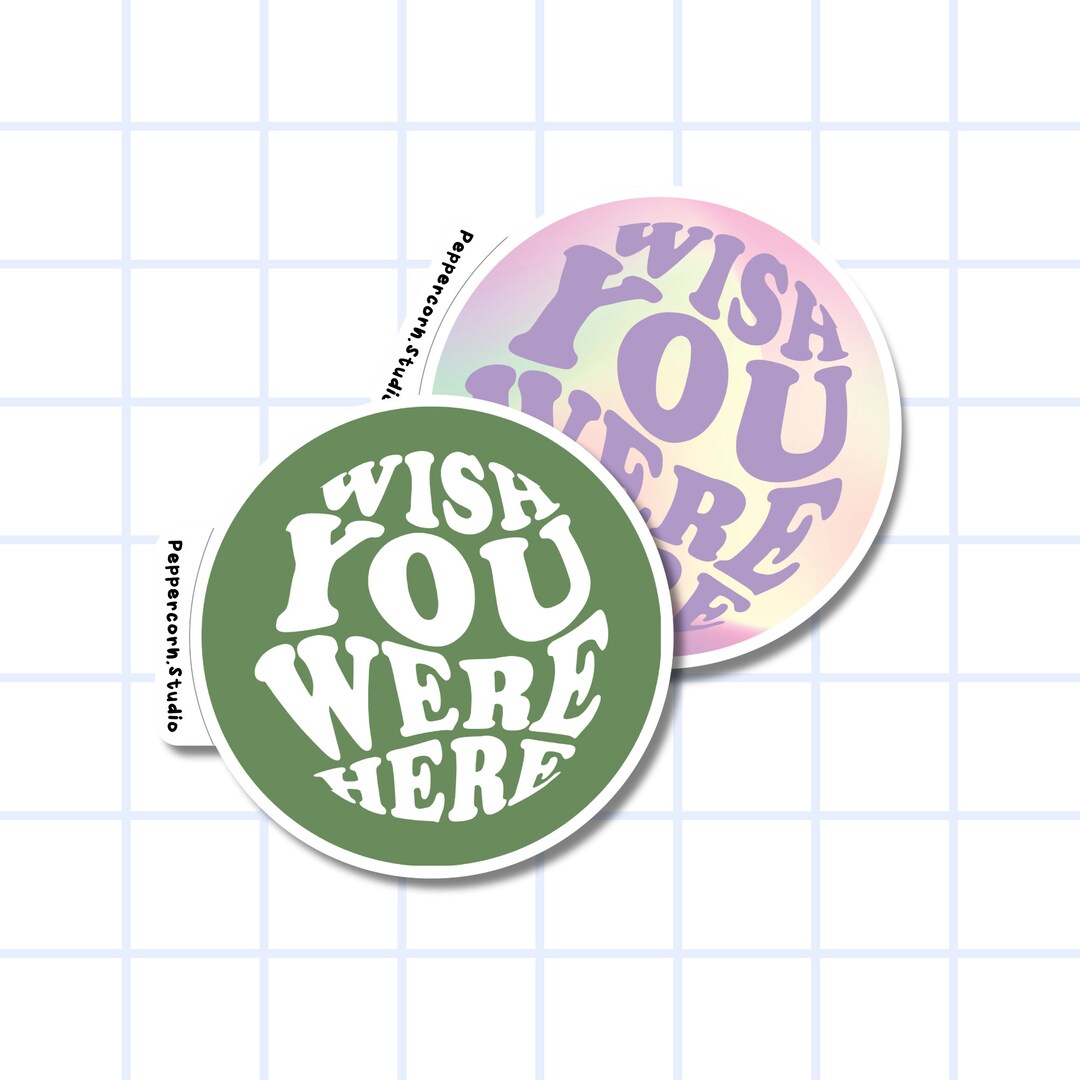 Wish You Were Here Sticker Easy Peel Cute Laptop Water - Etsy