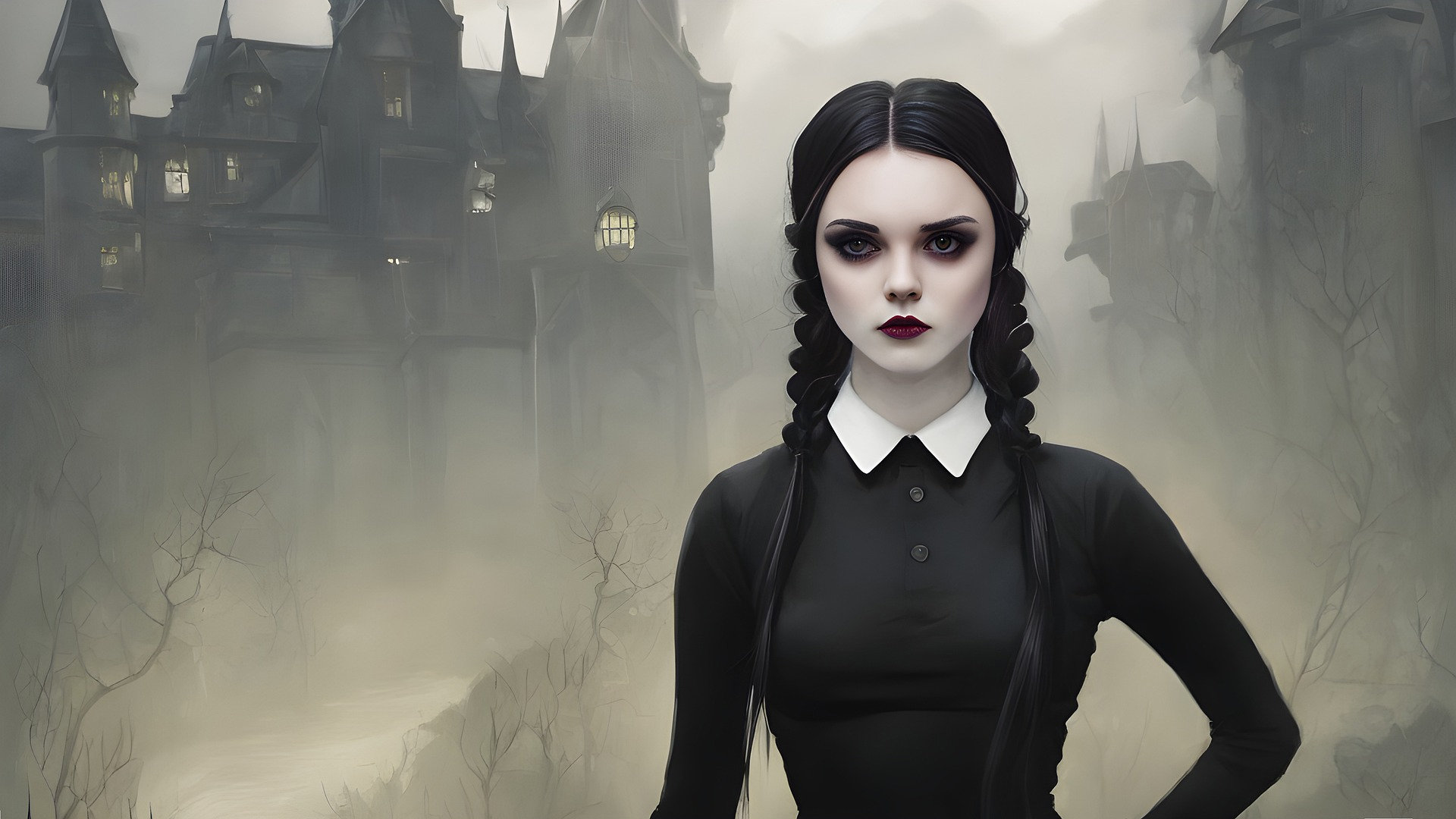 Rare Smile Birthday Card Wednesday Addams Unique Dry Humor Sister ...