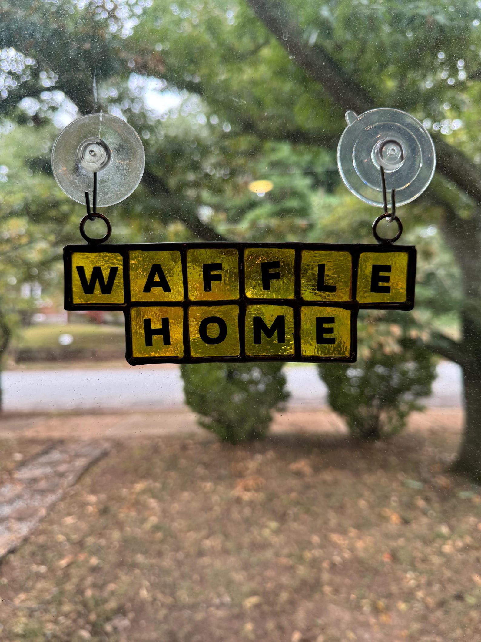 Stained Glass Waffle Home stained Glass Home Decor Waffle House - Etsy