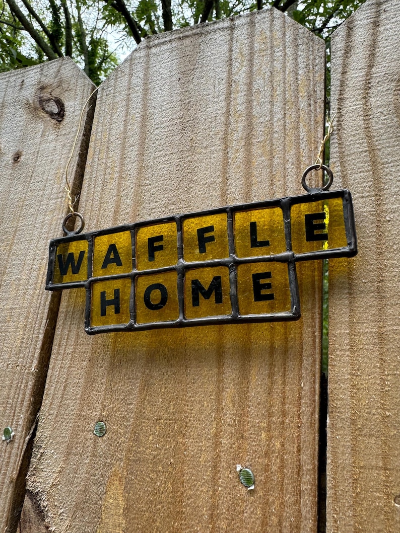 Stained Glass Waffle Home stained Glass Home Decor Waffle House - Etsy