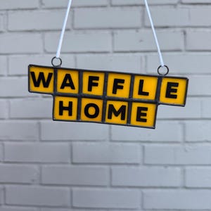 Stained Glass Waffle Home (stained Glass Home Decor Waffle House) - Etsy