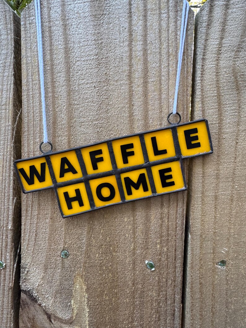 Stained Glass Waffle Home stained Glass Home Decor Waffle House - Etsy