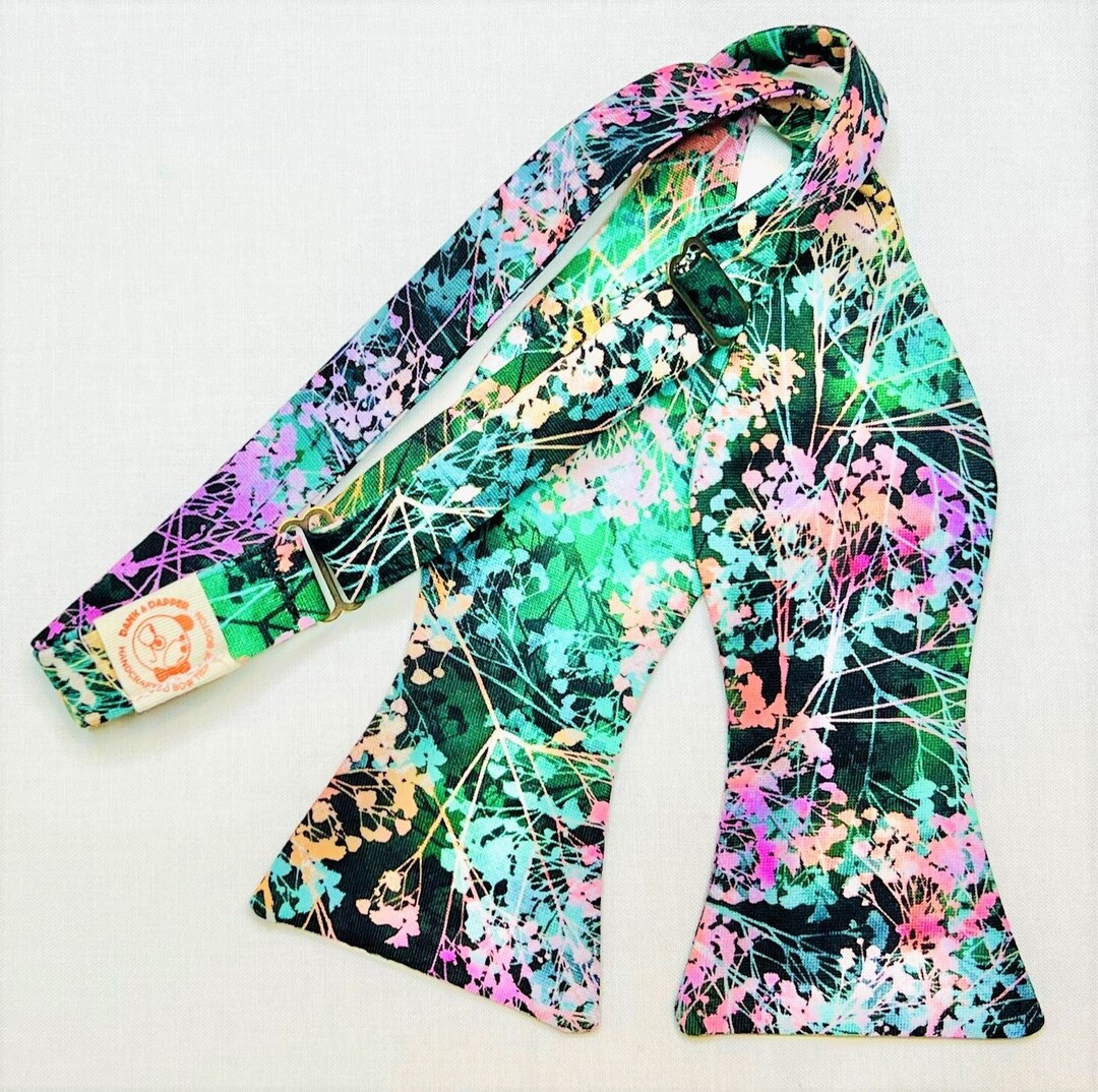 Bow Tie (self-tie, Adjustable) ‘neuron Dendritic Tree of Life’ - 100% ...