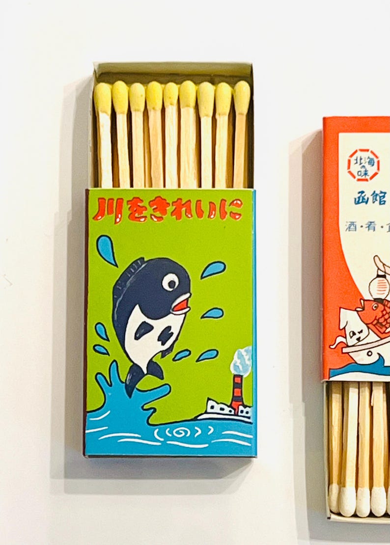 Nautical Japanese Matchbox Shadowbox **white 8x8” Glass Shadowbox ...