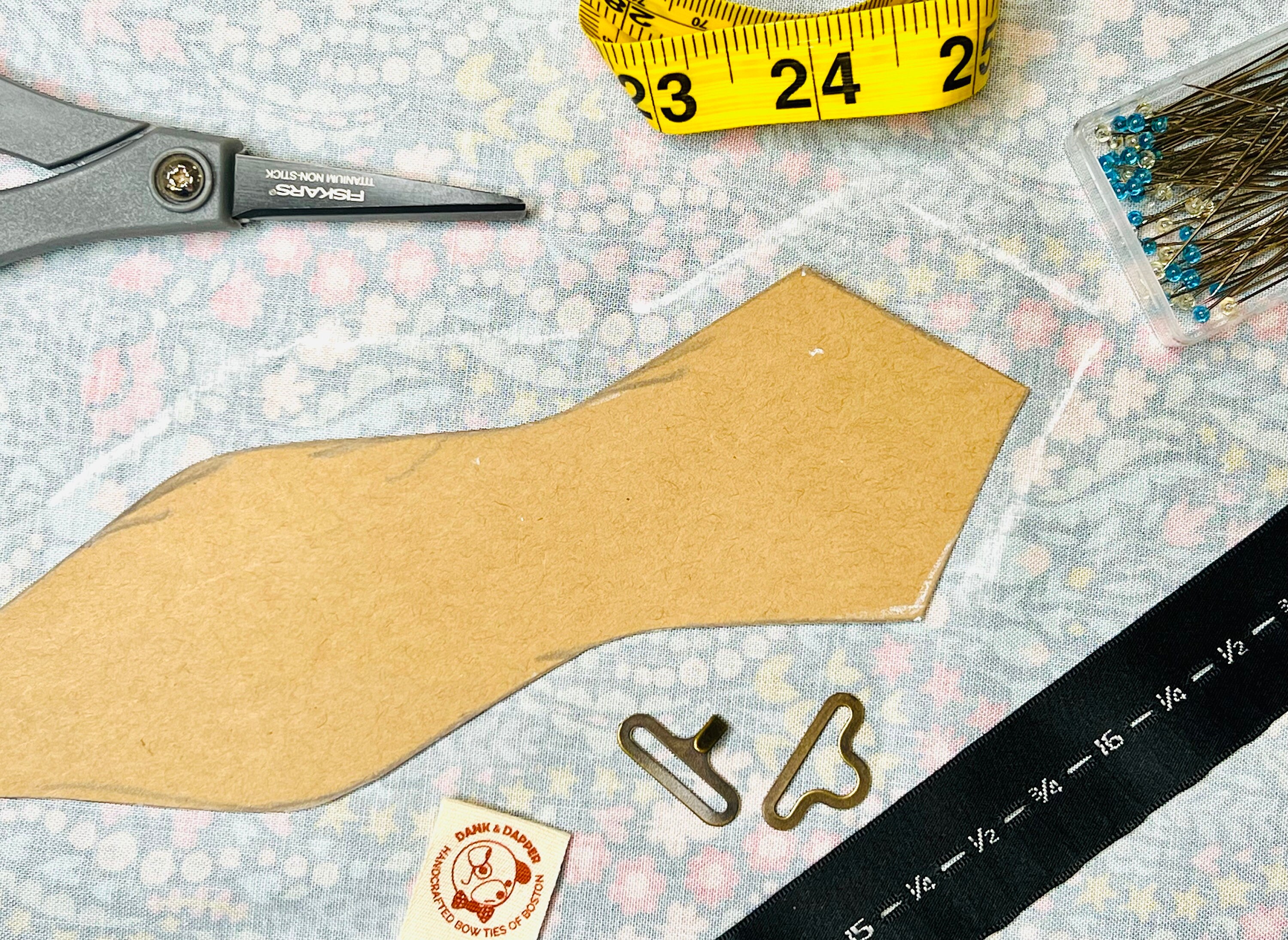 Diamond Point Bow Tie Sewing Template + Instructional Guide (digital ...