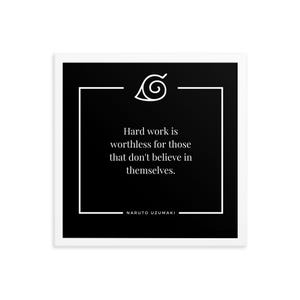 Framed Naruto Uzumaki Anime Quote Poster 16x16 Naruto Wall Art Museum ...