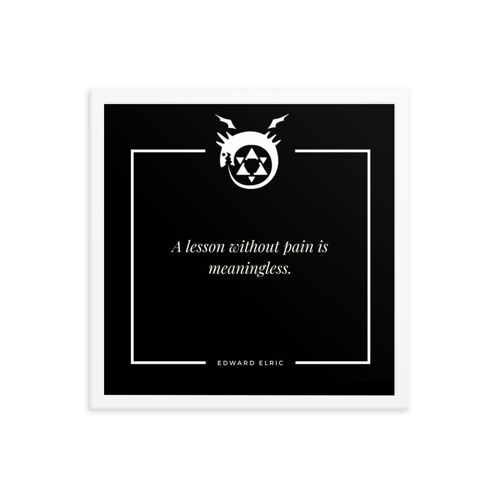 Framed Edward Elric Anime Quote Poster 16x16 FMA Wall Art Museum ...