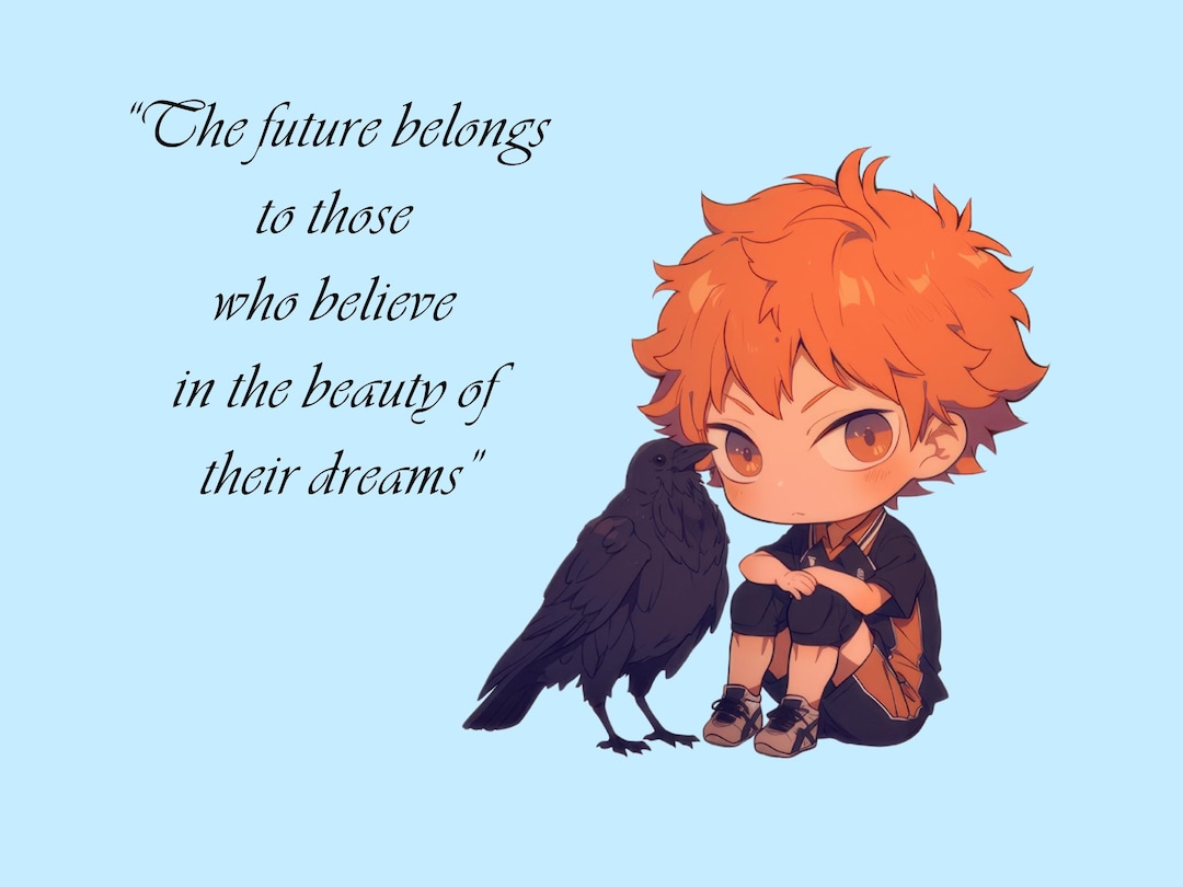 Inspirational Shoyo Hinata Quote Poster – Haikyuu!! Wall Art for Fans ...